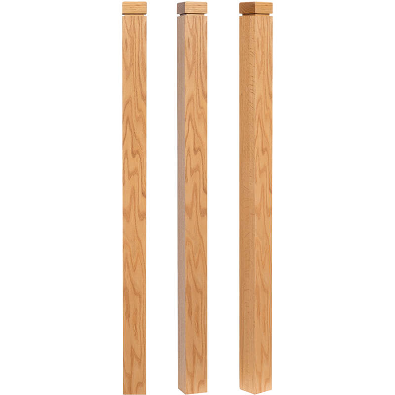 Modern Newel Post w/ Groove 4302 | Stair-parts.com