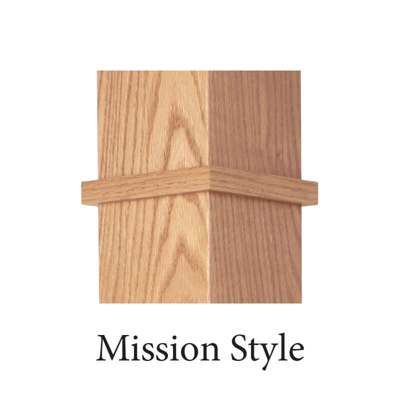 Box Newel Mission Style Flat Panel MFP-4075 Solid | Stair-parts.com