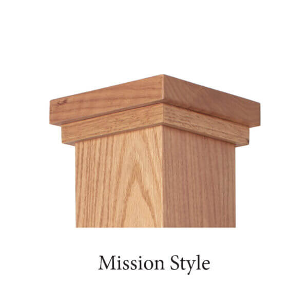Box Newel Mission Style MP-4075 Solid | Stair-parts.com
