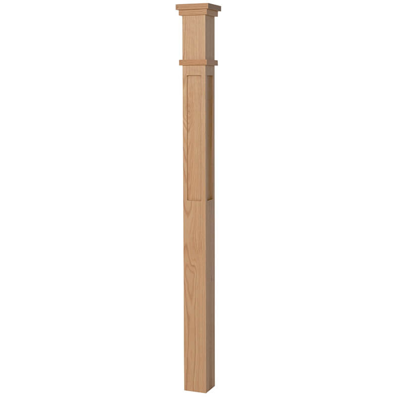 Box Newel Mission Style MFP-4075 Solid | Stair-parts.com