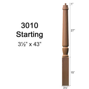 Pin Top Newel Post 3010 | Stair-parts.com