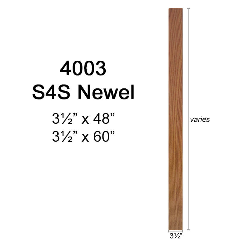 Plain Square Newel Post 4003 | Stair-parts.com
