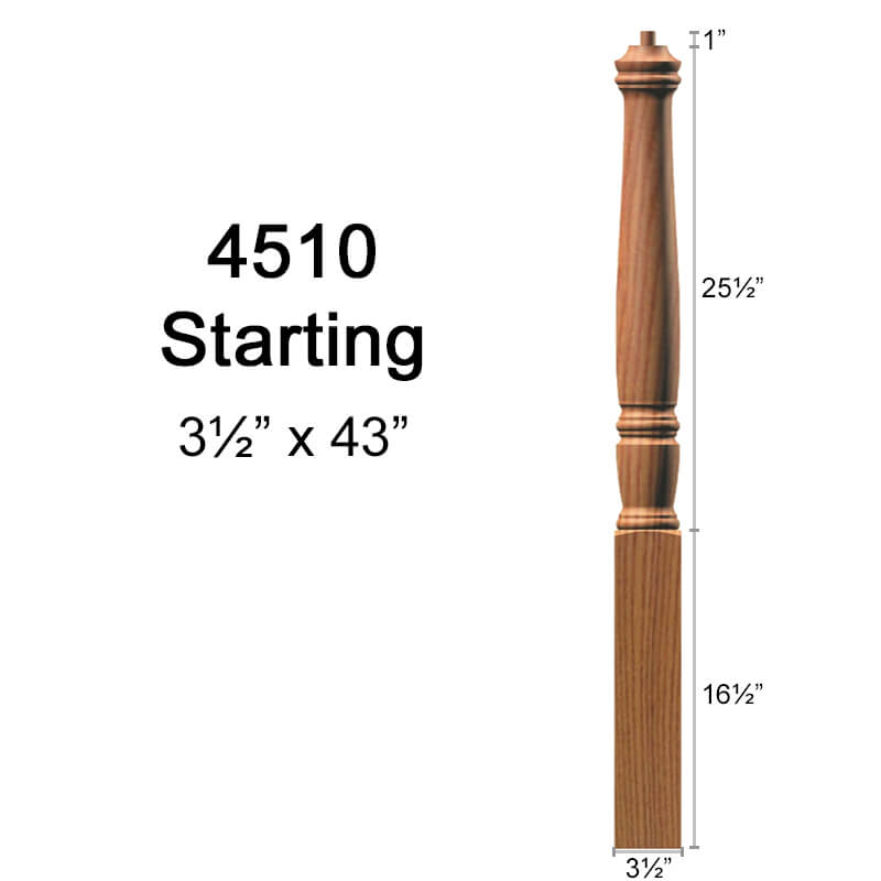 Pin Top Newel Post 4510 | Stair-parts.com