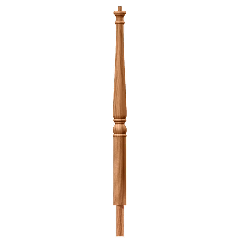 Volute Newel Post Round Base w/ Adj. Dowel 4050 | Stair-parts.com